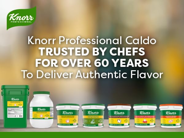 Knorr Professional Caldo de Pollo, Bouillon with Chicken Flavor Granulated Bouillon as a Base, Marinade, Flavor Enhancer, Shelf Stable Convenience, 0g Trans Fat, 7.9 lb (Pack of 1)