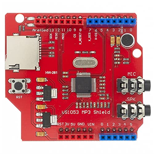 NHOSS VS1053 VS1053B Stereo Audio MP3 Player Shield Record Decode Development Board Module with TF Card Slot 1Pcs