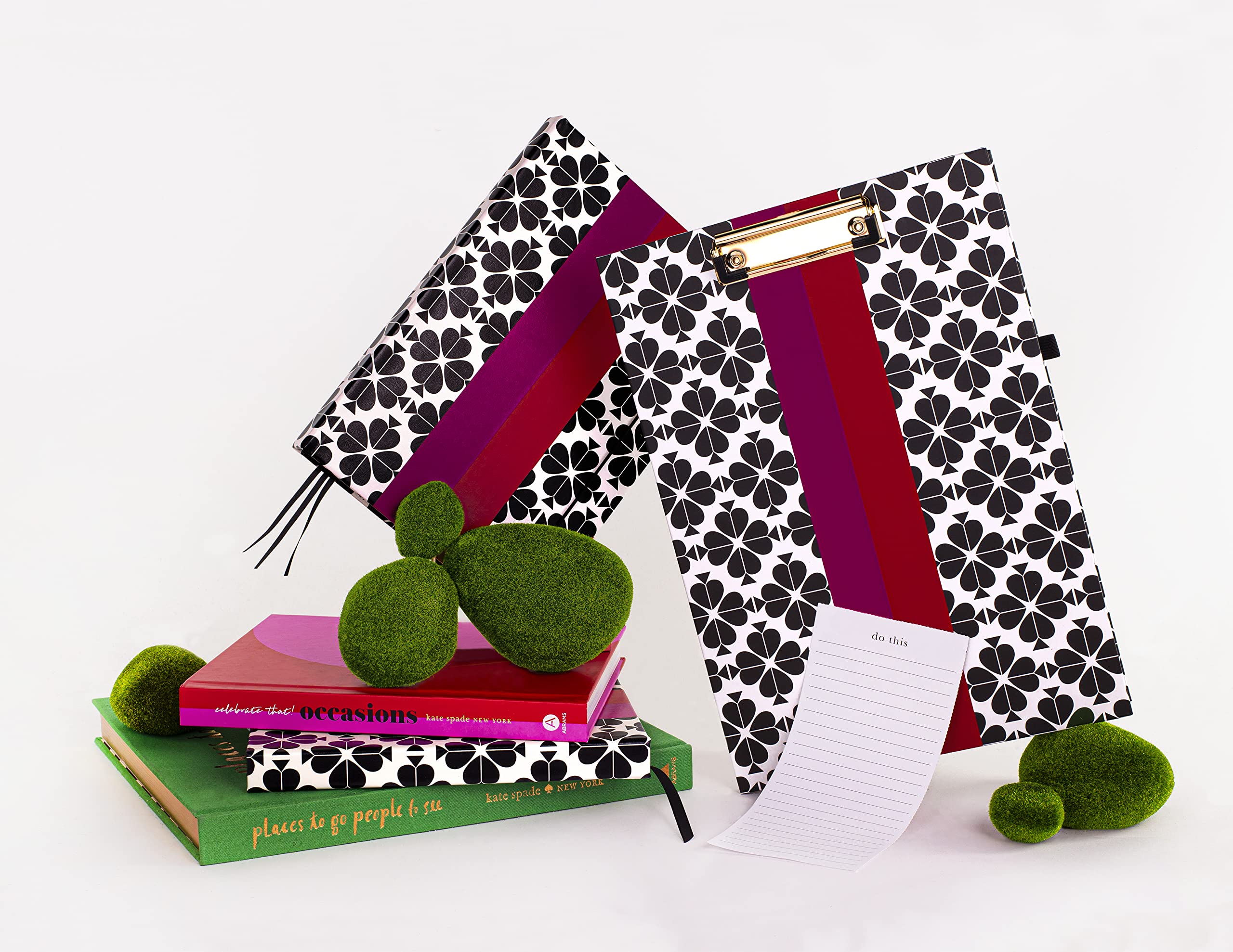 Kate Spade New York Undated Daily Planner, Large Journal Planner, To Do List Notebook, Hardcover Personal Organizer, Spade Flower Stripe