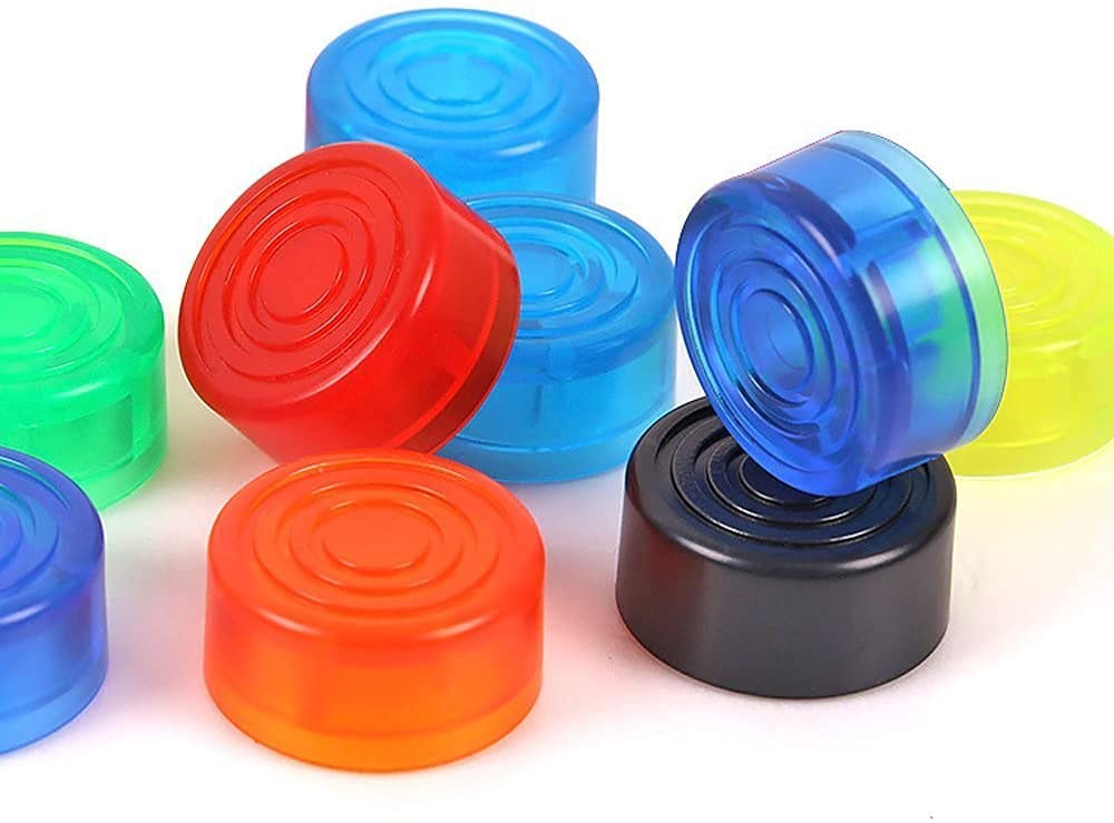 Jiayouy Guitar Effect Pedal Footswitch Toppers Foot Nail Cap Protection Cap for Guitar Effect Pedal Protection Cap Colorful 20PCS/Set