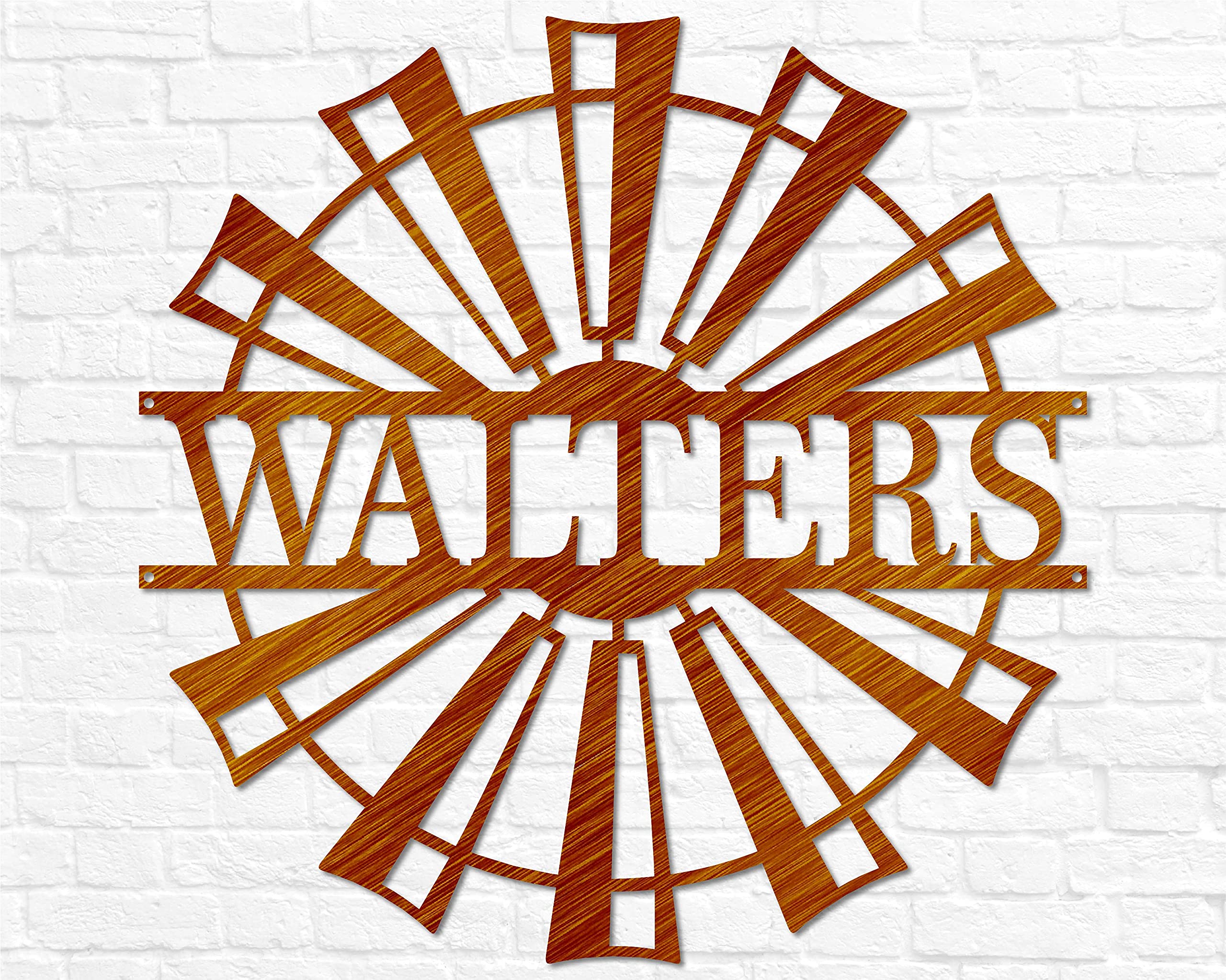 Personalized Windmill Wall Decor Personalized Windmill Sign Custom Windmill Decor Metal Family Name Sign Last Name Farmhouse Decor Farm Sign