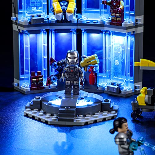 LIGHTAILING Light for 76216 Iron-Man Armory - Led Lighting Kit Compatible with Building Blocks Model - NOT Included The Model Set