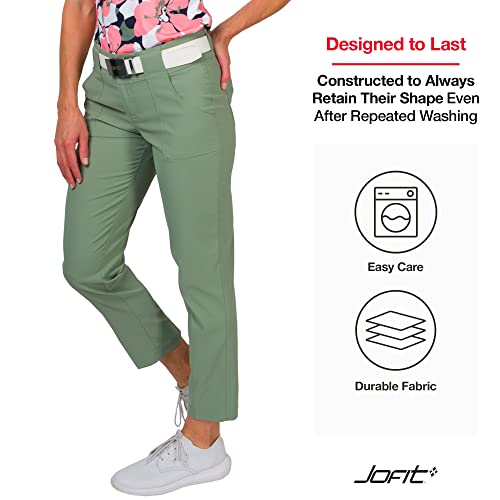 Jofit Apparel Women's Athletic Clothing Everyday Pant for Golf & Tennis, Size 8, Sage