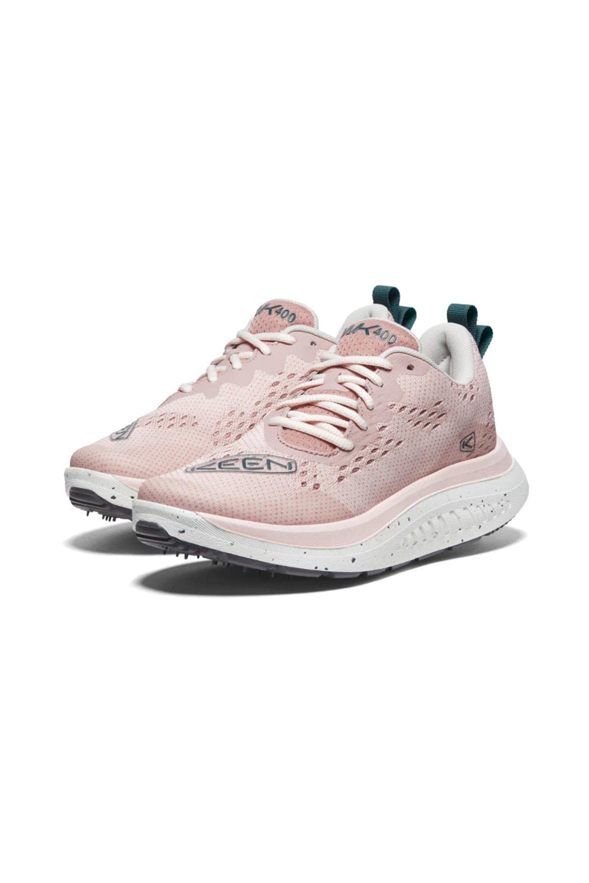 KEEN Women's WK400 Performance Breathable Walking Shoes, Fawn/Peach Whip, 7