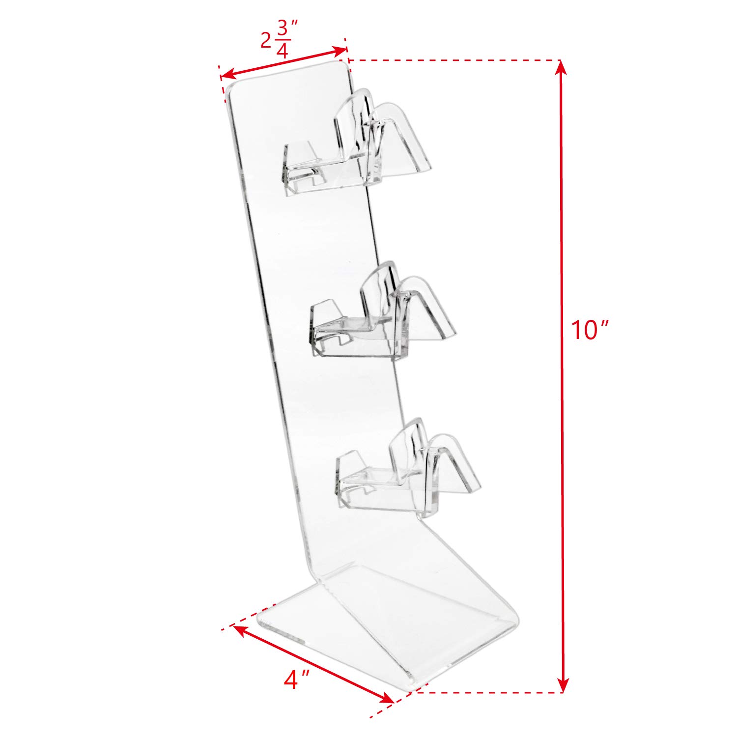 MOOCA Acrylic Eyeglasses Frame and Sunglasses Display Stand, Sunglasses Rack, Sunglasses Display, Sunglasses Stand, Acrylic Sunglasses Holder, Fit for All Glass Sizes, 3 Frames