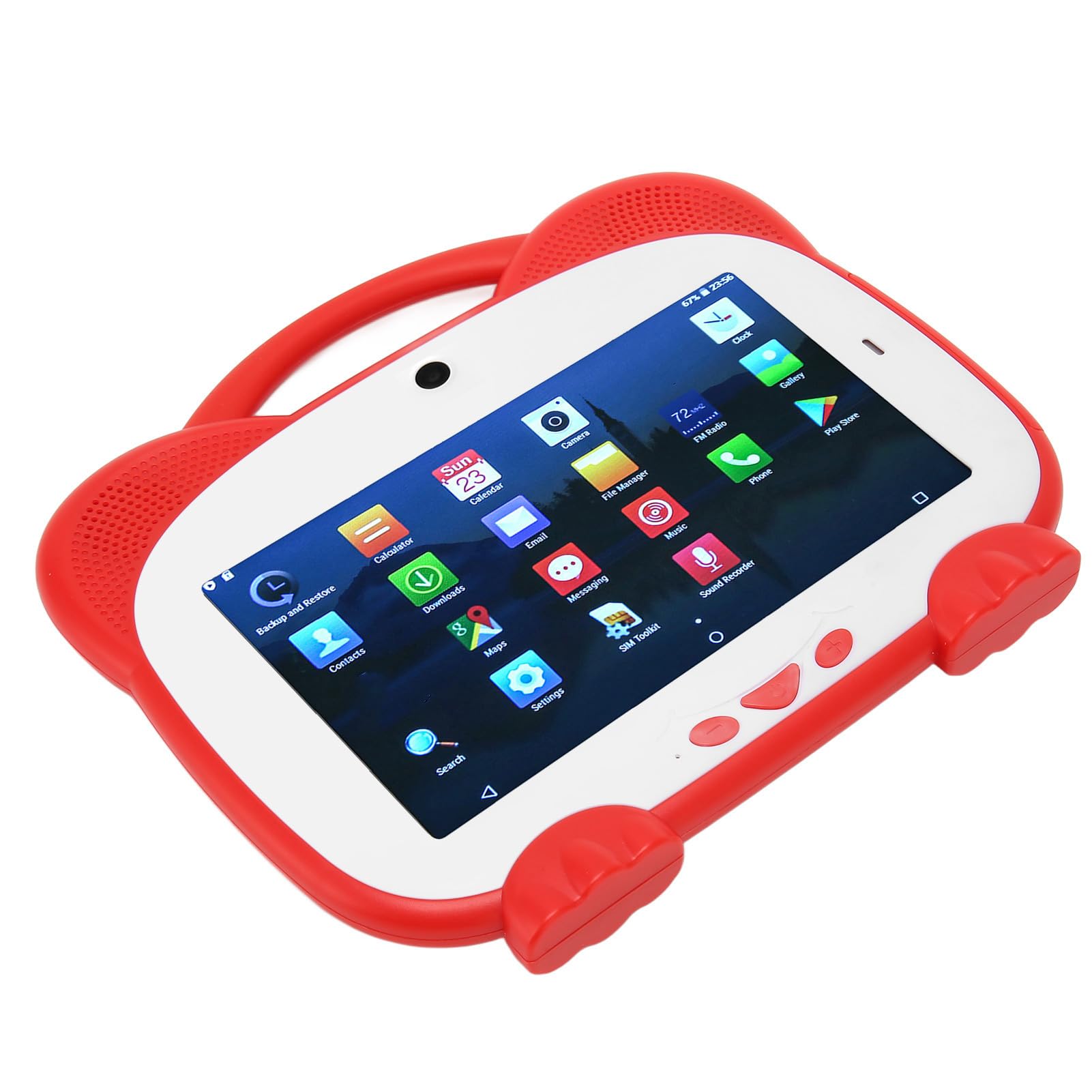 Kids Tablet, US Plug 100β240V Dual Camera Kids Tablet 5500mAh 7 Inch Support WiFi HD 1080P for Children (Red)
