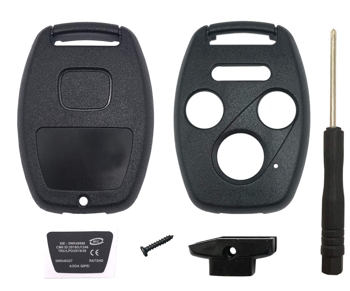 Horande Replacement Key Fob Cover Case fit for Honda 2003-2014 Accord 2006-2013 Civic 2009-2015 Pilot 2005-2006 CR-V Ridgeline Odyssey Keyless Entry Remote Key Fob Shell