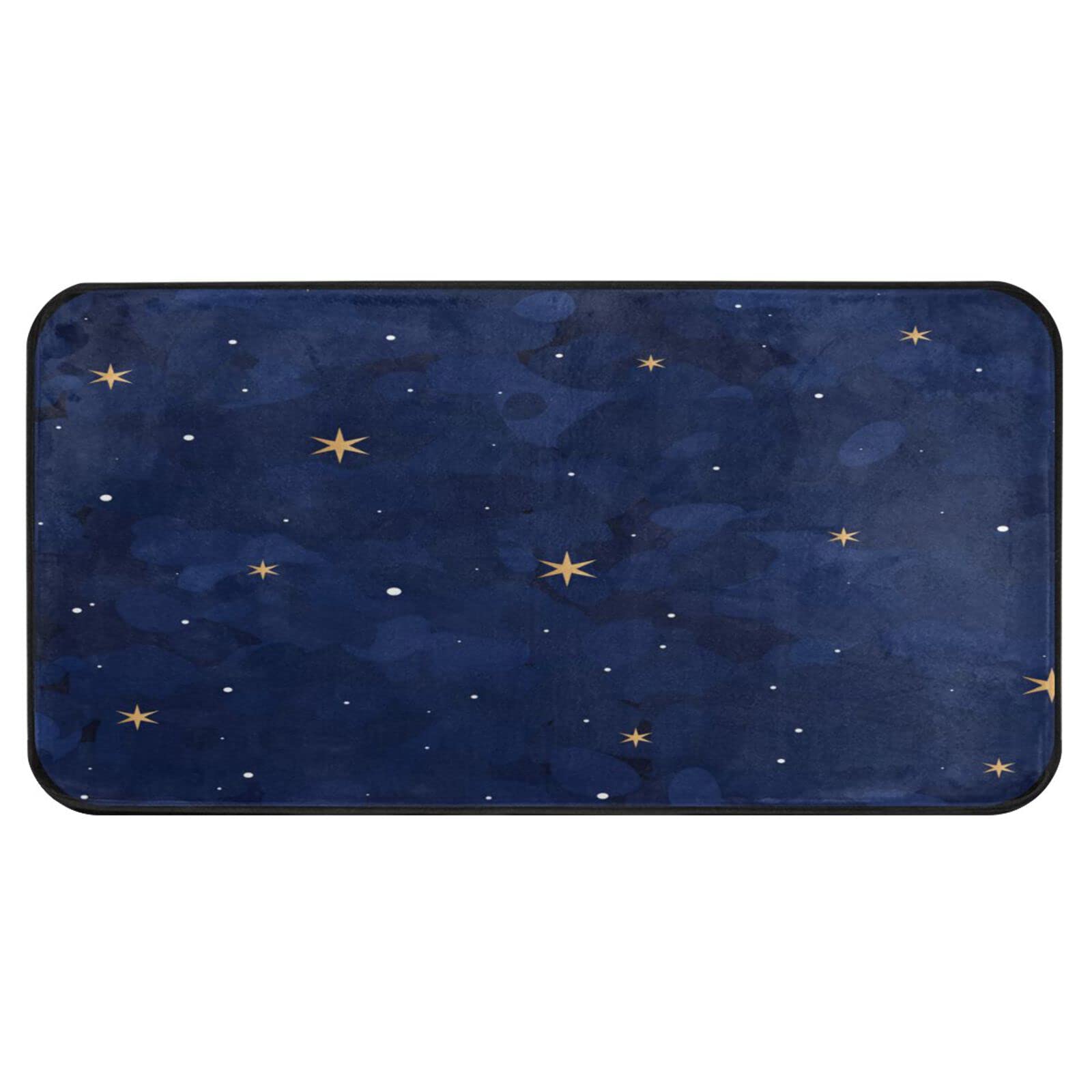 Kigai Starry Night Kitchen Rug Mat Anti-Fatigue Comfort Floor Mat Non Slip Washable Kitchen Rug for Kitchen Washroom Bedroom Sink 39 x 20 inch