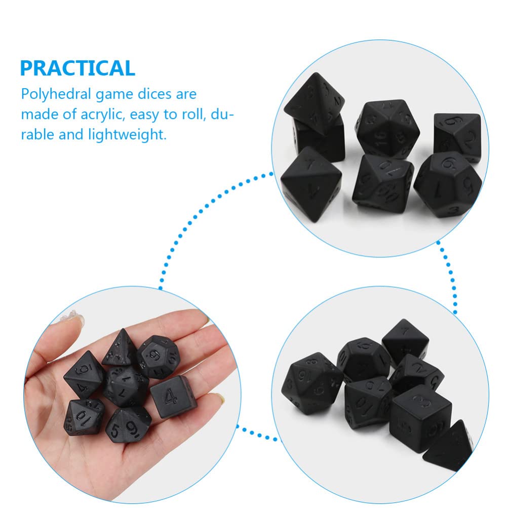 jojofuny 1 Set Dice Educational Plaything Couples Toy for Couples Mini Toy Electricity Kit Table Games Black Suits Table Runner Black Bulk Toys Desktop D20 Acrylic Checkerboard