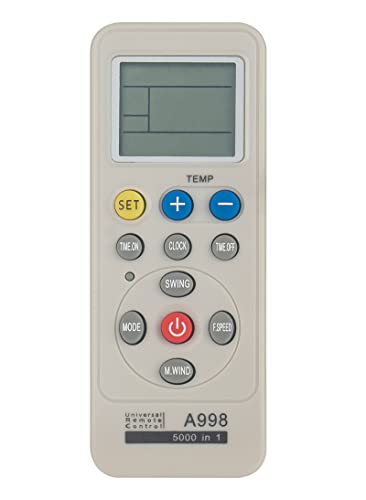 Universal AC Remote, Replace A/C Remote Control Compatible with Carrier/Samsung/Kelon/Hyundai/Gree/Funai/Daikin/Trane/Toshiba/Sanyo/Mitsubishi/Fujitsu/Hitachi/Haier/LG/York/Midea Air Conditioner