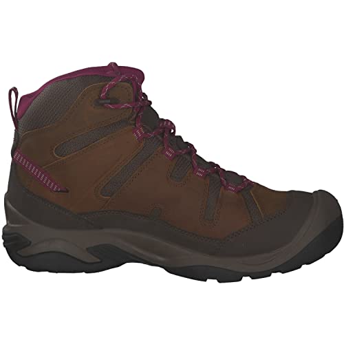 KEEN Women's Circadia Mid Height Comfortable Waterproof Hiking Boots, Syrup/Boysenberry, 12