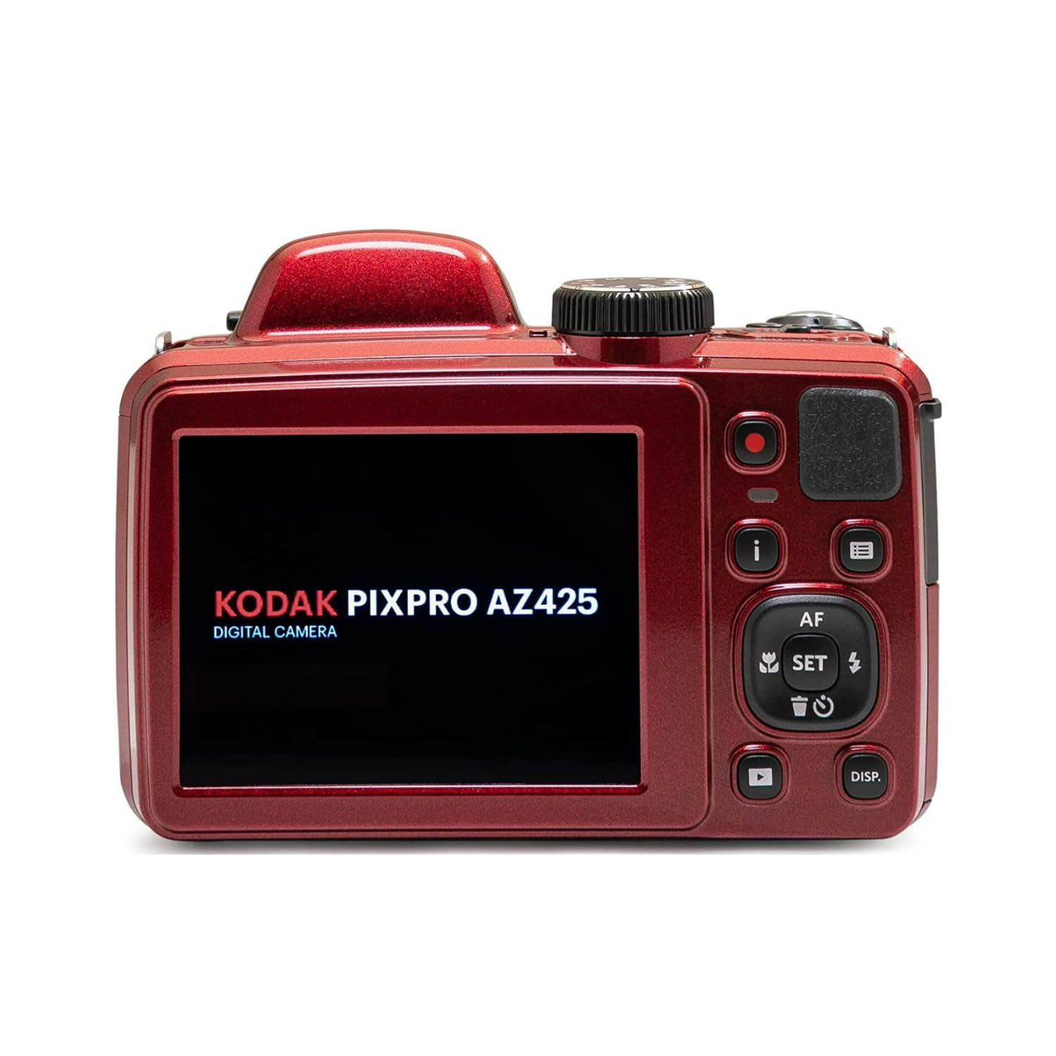 Kodak PIXPRO Astro Zoom AZ425 20MP Digital Camera (Red) Bundle with 32GB Card and Rechargeable Battery and Charger Kit (3 Items)