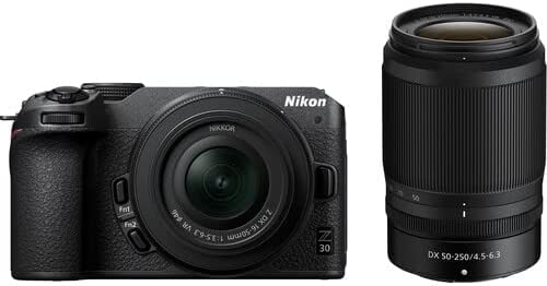 Nikon Z30 Mirrorless Camera with 16-50mm and 50-250mm Lenses with Advanced Accessory and Travel Bundle (Included 1-Year Nikon Warranty) | 1749 | Nikon Z30