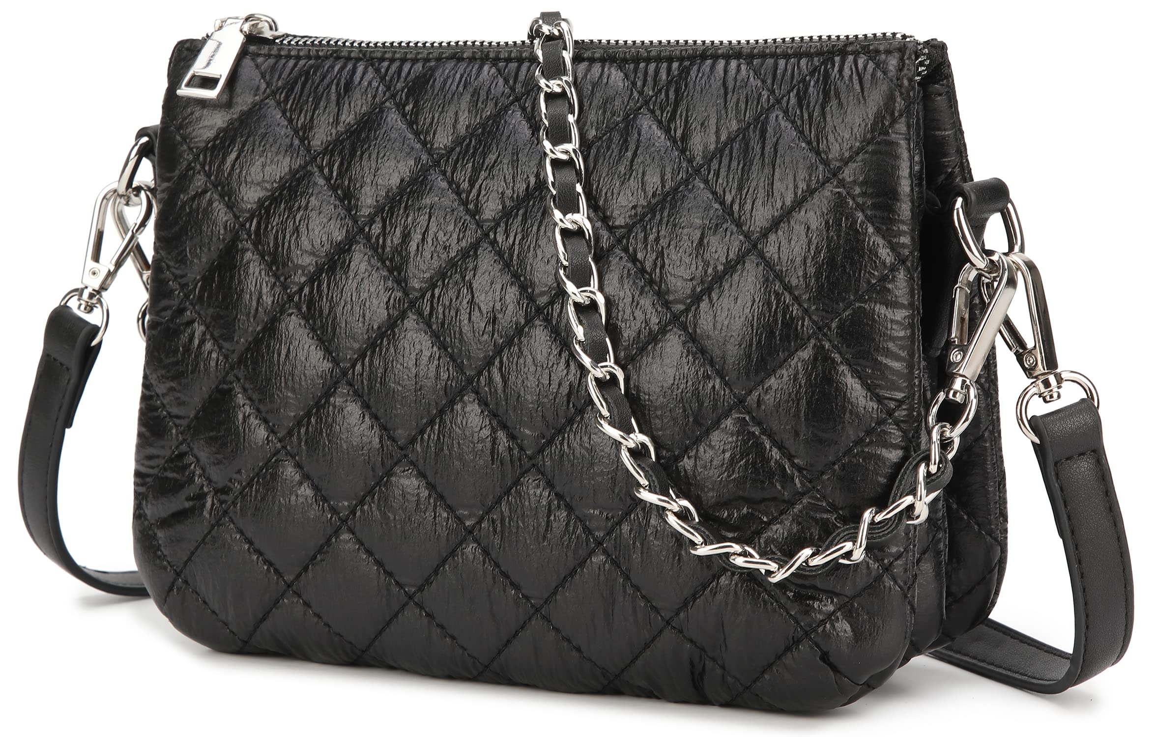 lola mae Crossbody Bags for Women Quilted Nylon Travel Shoulder Purse