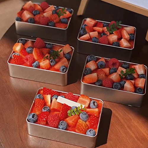 Zerodeko Cake Pans 2pcs Loaf Pan Stainless Steel Baking Bread Pan Toast Molds Empty Gift Boxes Cookie Case Metal Bakeware for Home Kitchen Meatloaf Cake Brownies Oven & Dishwasher Safe Cake Pan
