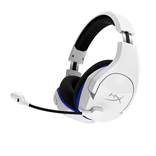 HyperX Cloud Stinger Core β Wireless Gaming Headset, for PS4, PS5, PC, Lightweight, Durable Steel Sliders, Noise-Cancelling Microphone - White (Renewed)