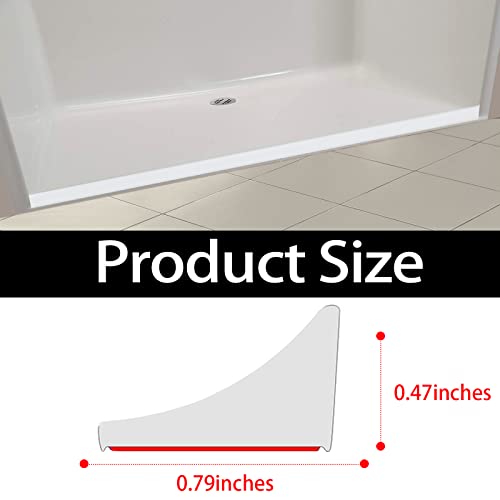 New Collapsible Shower Threshold Water Dam, Self Adhesive Silicone Waterproof Barrier Bathroom and Kitchen Water Strip Dam Shower Guard for Dry And Wet Separation Caulk Seal Strip Edge Trim(TM)