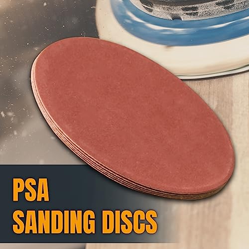 POWERTEC 110550 8" PSA 80 grit Aluminum Oxide Adhesive Sanding Disc (Pack of 10)