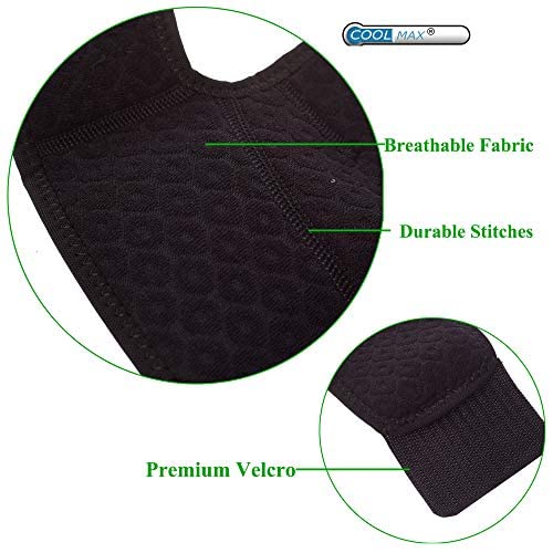 HIGHLOONG Adjustable Elbow Brace Support CoolMax Breathable Compression Arm Sleeve Wrap for Olecranon Joint Pain, Bursa Protection, Arthritis & Tendonitis Relief (One Size Fits Most)