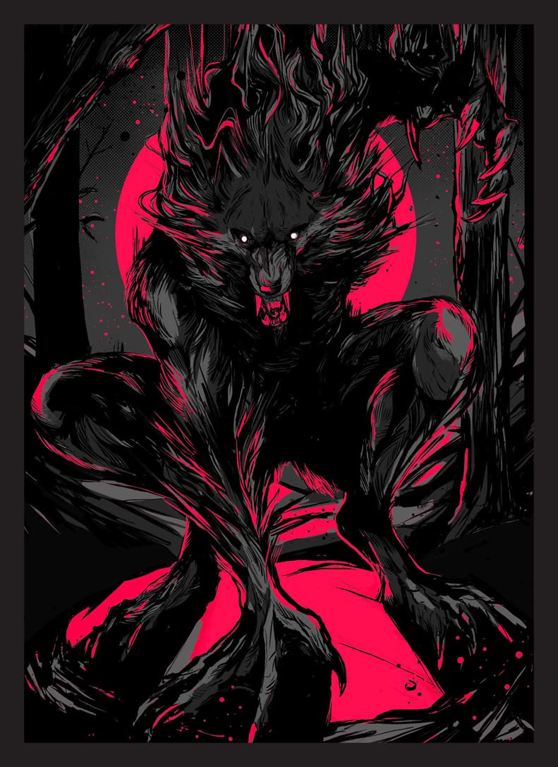 MTG Sleeves 50 MTG Standard Card Sleeves Deck Protector - Werewolf Luna