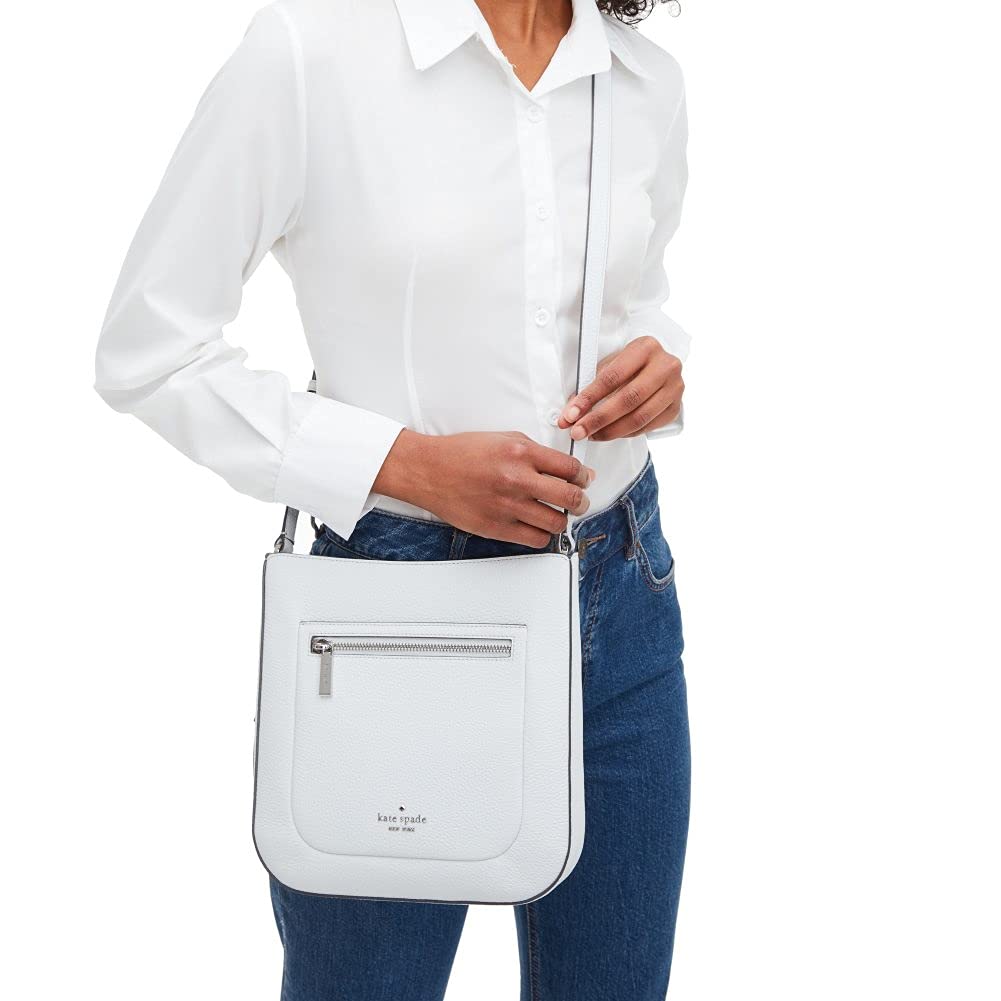 Kate Spade New York Womens Leila Leather Pebbled Crossbody Handbag Gray O/S
