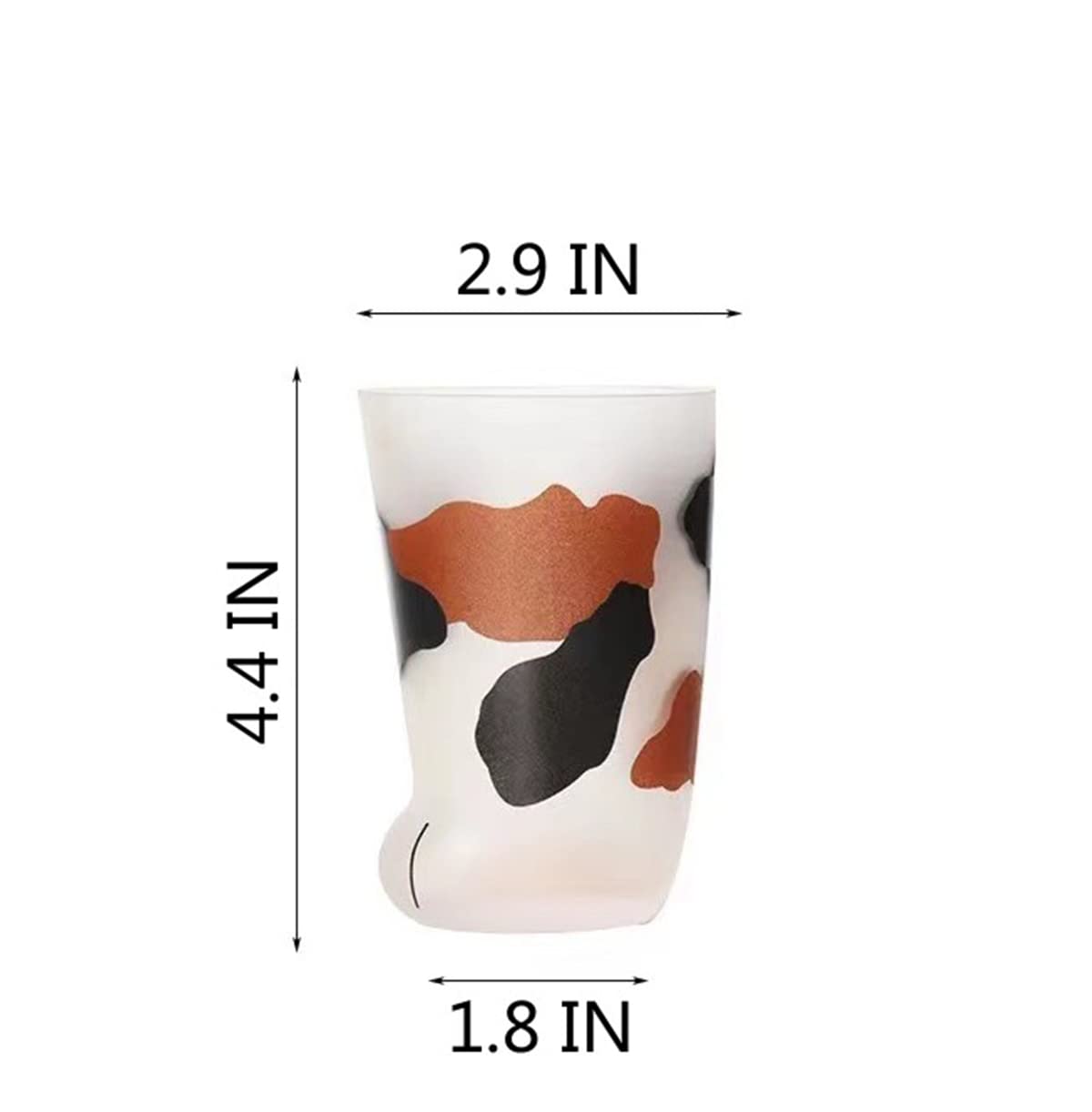 Hyzone Cat Claw Glass, Beer or Drink Cup, Milk, Juice, Frosting Process (Stripe)