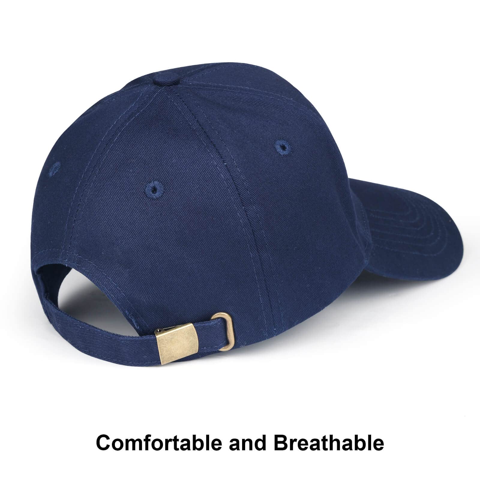 Long Bill Cap for Men Women 4.3" Extra Long Baseball Cap, Cotton Long Visor Hat Adjustable Outdoor Long Brim Fishing Sun Hat (Navy)
