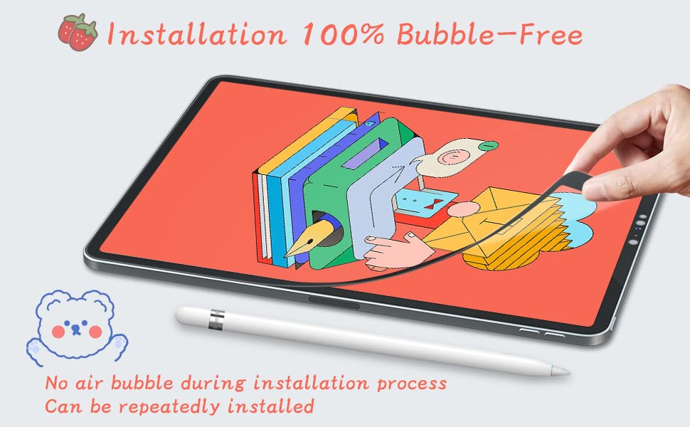 Paperfilm iPad air 5th generation screen protector，iPad pro 11 inch screen protect all Model，ipad air screen protector 5th/4th generation 10.9 inch （2022 / 2020），Write Like on Paper/Anti-Glare/Removable & Reusable/No Bubbles