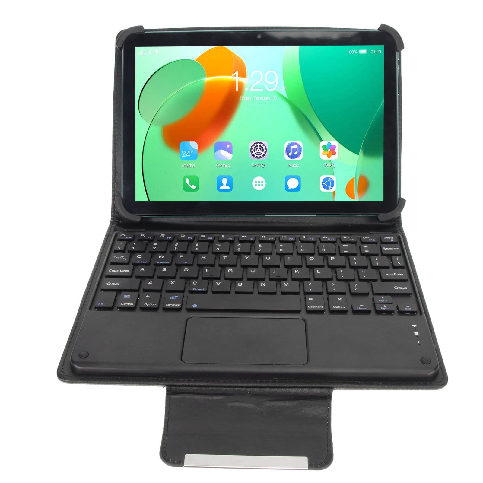 ICRPSTU 10. 1 Inch Tablet, 100-240V 2 in 1 Support Fast Charge Tablet PC 5G WiFi 8GB RAM 256GB ROM with Keyboard for Study (US Plug)