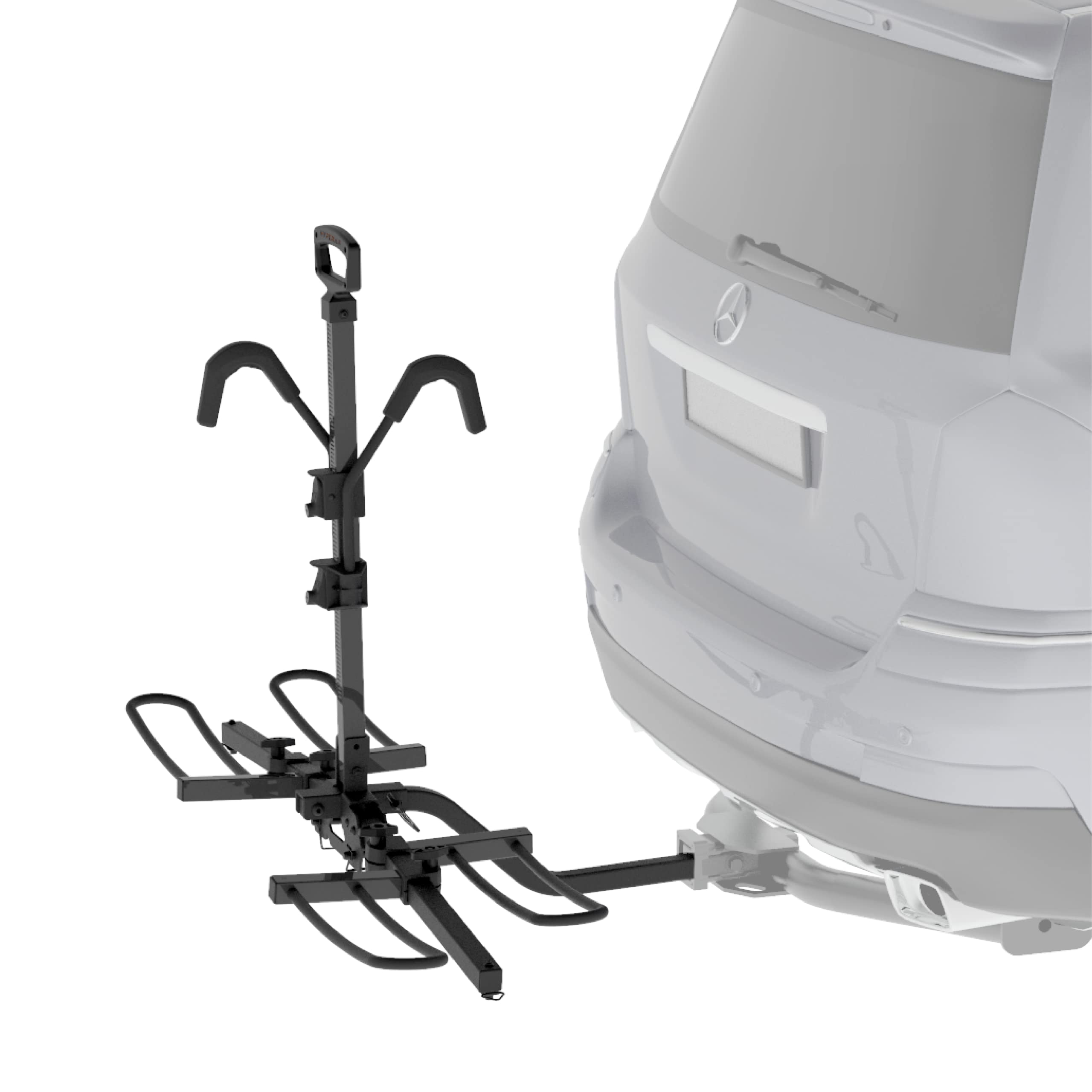 HYPERAX Blast 2 -Hitch Mounted E Bike Rack Carrier for 2 inch/1.25-inch Hitch- Fits Up to 2 X 55 lbs E Bikes MTBs Gravel Road Bikes with Up to 3-inch Tires Suitable for SUV, Trucks, Sedan, NO RV USE!