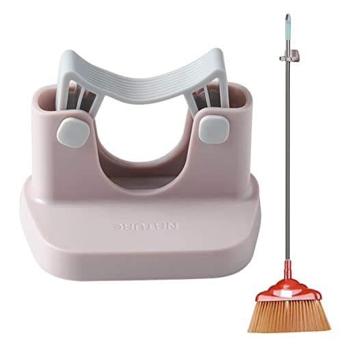 Mop Holder Wall Mounted, Mop Broom Organizer for Home, Broom Holder Mop Hanger Wall Mount Metal Organization Garage Storage System Garden Kitchen Tool Organizer Caneem