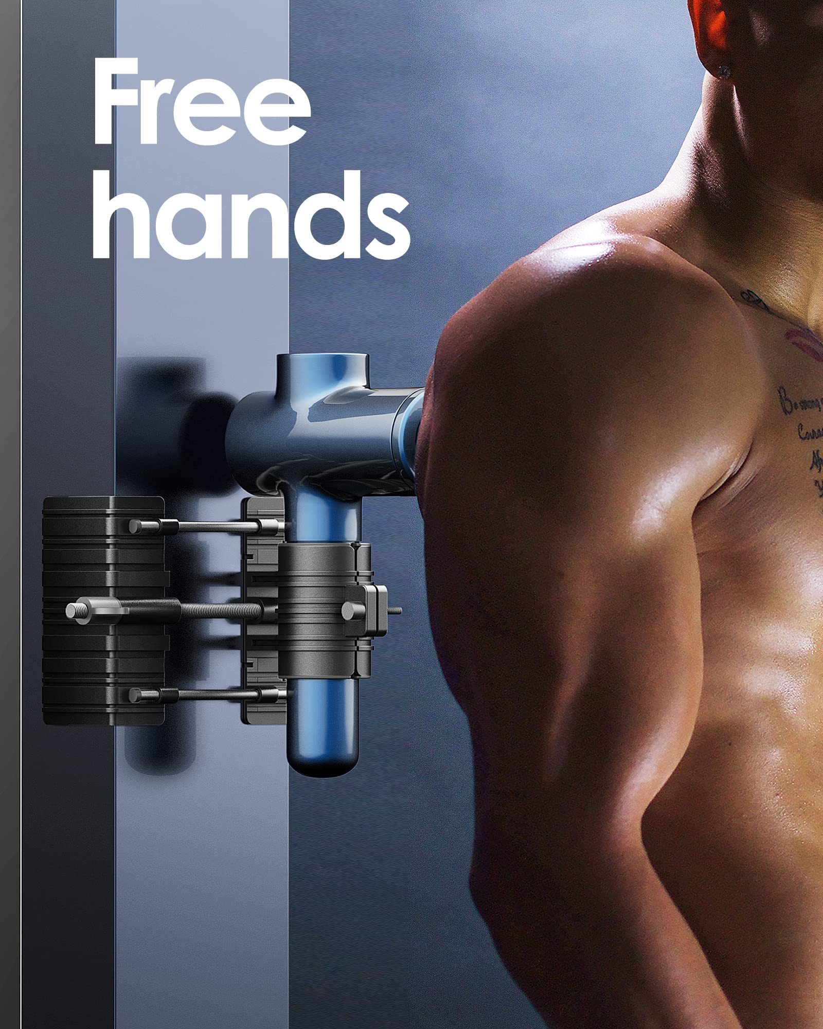 JOJOSEE Massage Gun Holder for Back, Hands Free Percussion Muscle for Self Massage, Compatible with Most Design for Massage Hard-to-Reach Area Holder ONLY