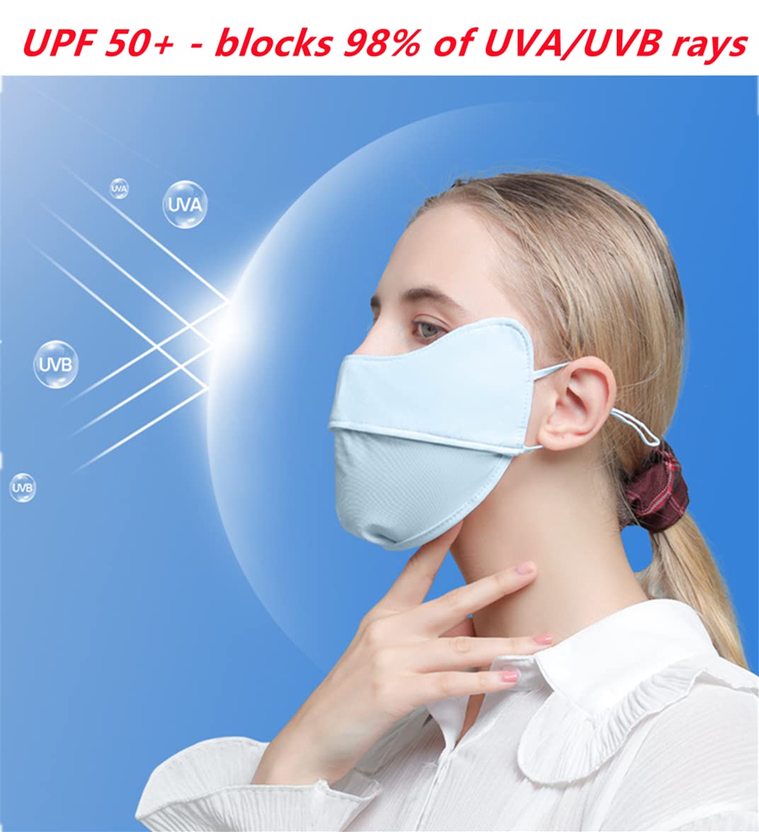 Ligart UV Face Mask Washable Reusable Exercise Breathable Sun Protection Golf Sports Face Mask for Women