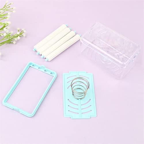 INKSKI Square Soap Travel Case Hands Free Foaming Soap Box Multifunctional Household Draining Antiskid Laundry Soap Storage Box