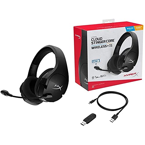 HyperX Cloud Stinger Core β Wireless Lightweight Gaming Headset, DTS Headphone:X spatial audio, Noise Cancelling Microphone, For PC, Black