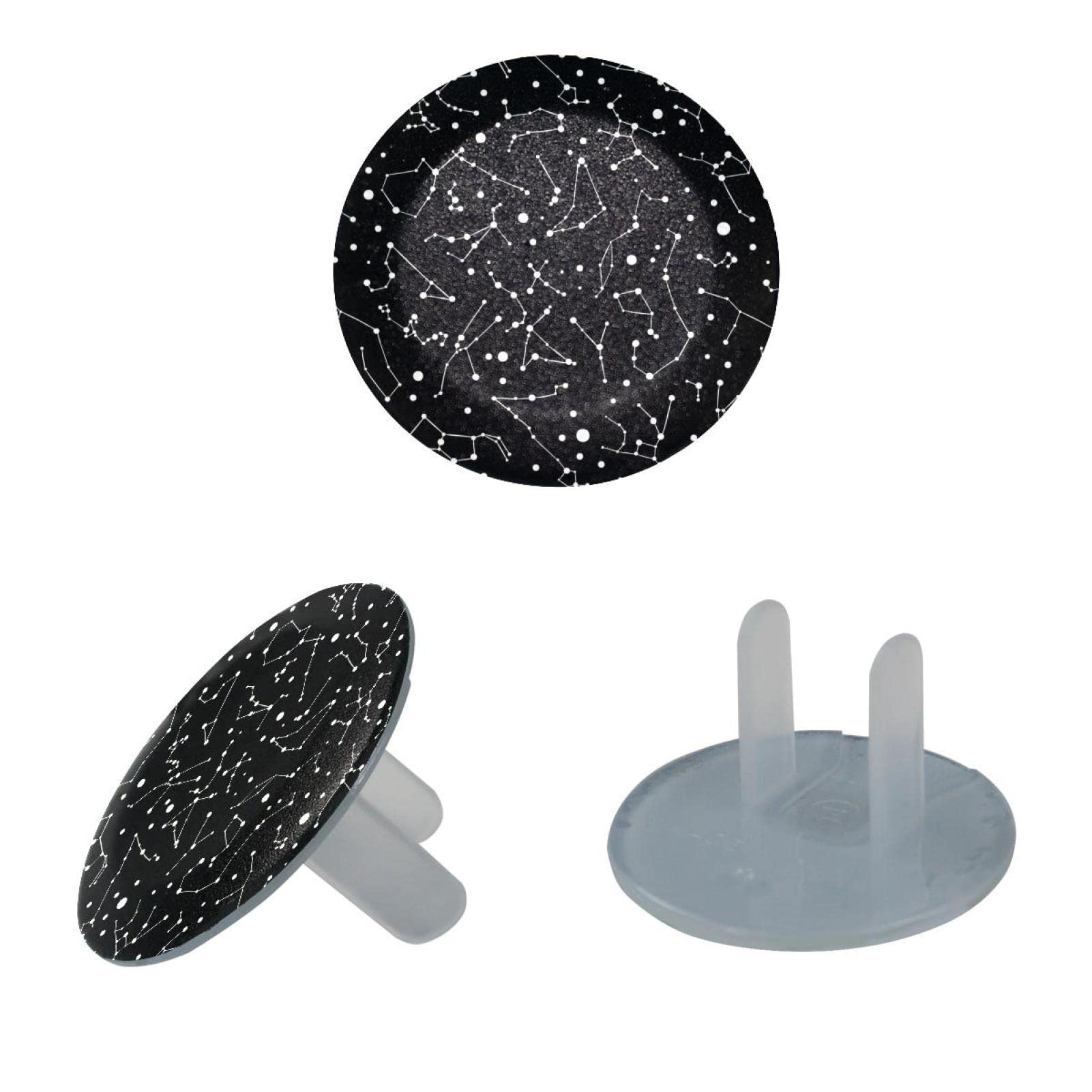 Outlet Covers Plug Covers for Electrical Outlets Constellation Black Baby Safety Outlet Plug Covers 12 Pcs