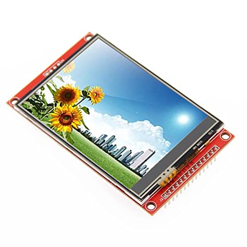QONIA 3.2 Inch SPI LCD Module RGB 65K Color 240X320 TFT Module ILI9341 Occupies at Least 4 IO 3.3V(with Touch MSP3218)