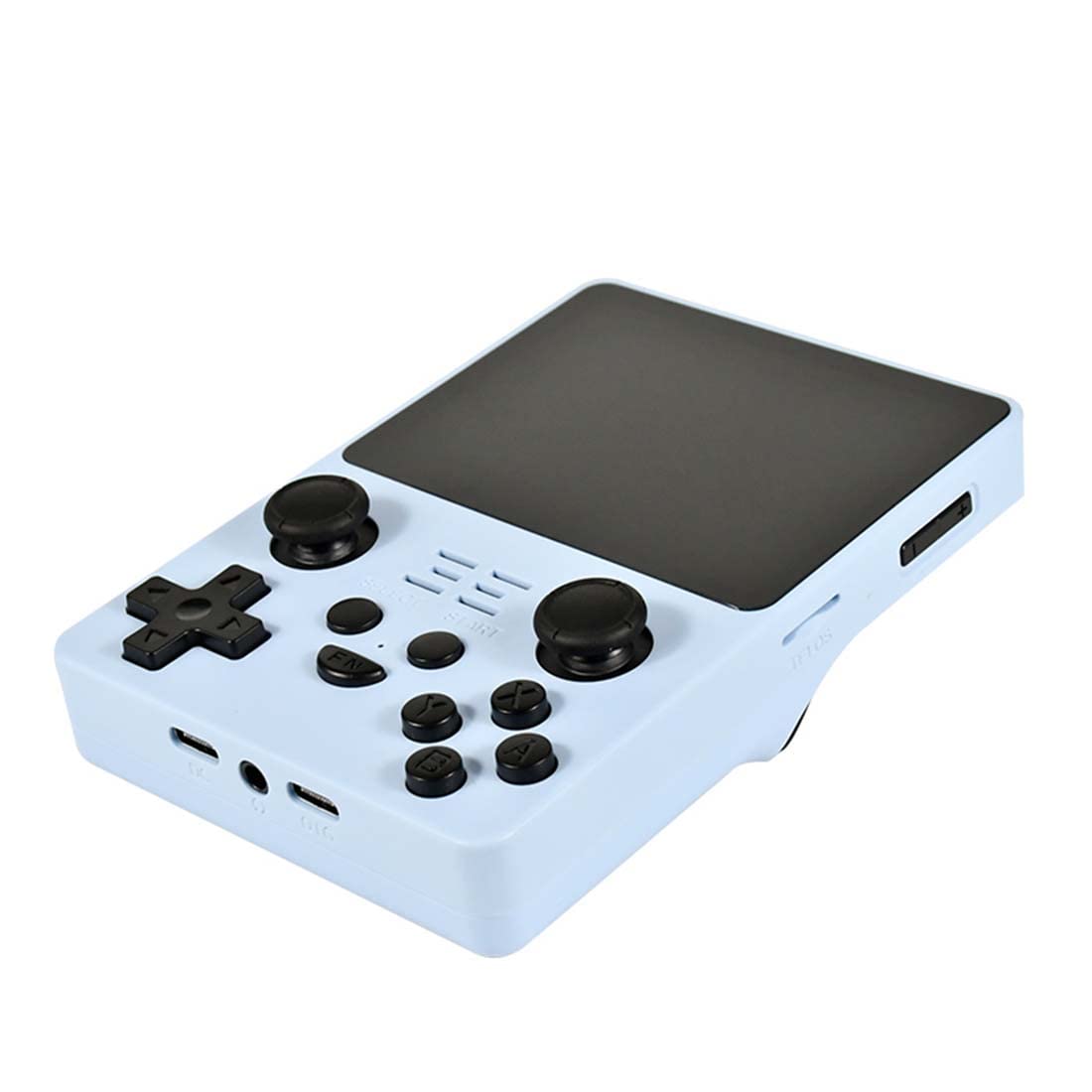 Lingxuinfo Powkiddy RGB20S Handheld Game Console Portable Retro Arcade with Built in 20000 Games, 16G+128G, 3.5 Inches IPS Screen, Powkiddy Game Console for Kids Adults-Blue