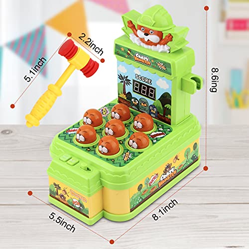 Lefree Whack a Mole Game, Light-Up Musical Pounding Toy, Early Developmental Toy, Birthday Gifts for Boys, 2 Soft Hammers Included