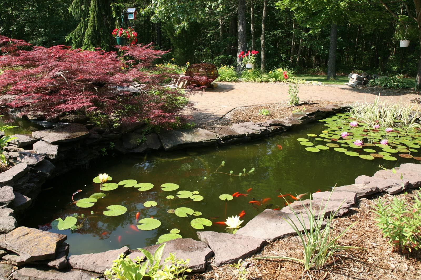 KLEWEE Pond Liner, 4 x 7ft 20 Mil Small Pond Liners, Black Heavy LDPE Duty Pond Liners for Outdoor Ponds, Waterfall, Stream, Fountains
