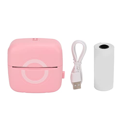 PSDLHMYQ Mini Thermal Bluetooth Pocket Printer Portable 200DPI Sticker Printer USB Charging Handheld Smart Mistakes Photo Printer in Pink