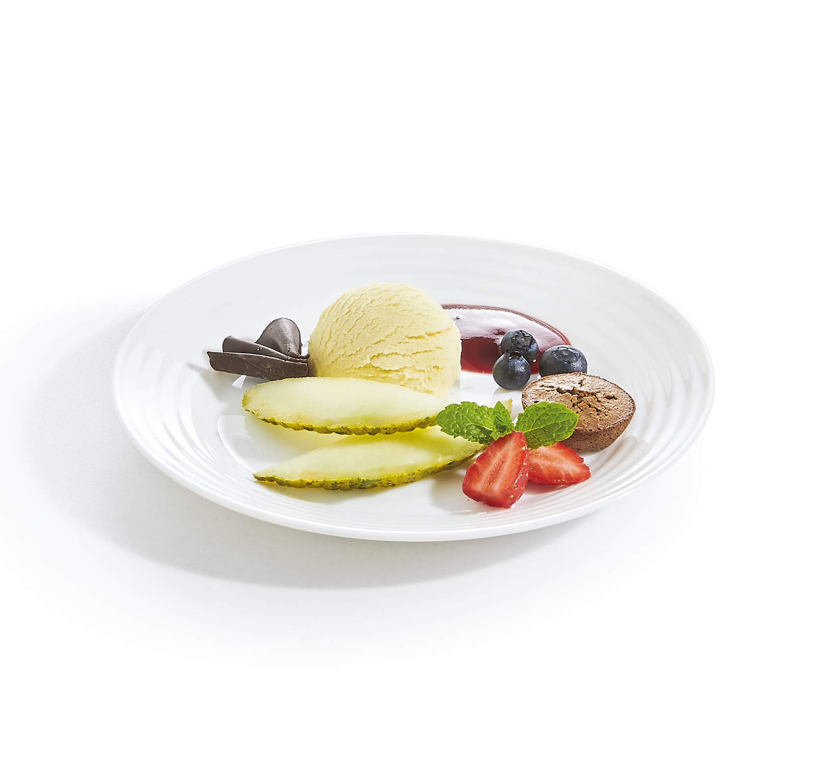 Luminarc P2169 Harena 7.25" Dessert Plate, Set of 6, Set, 1, White