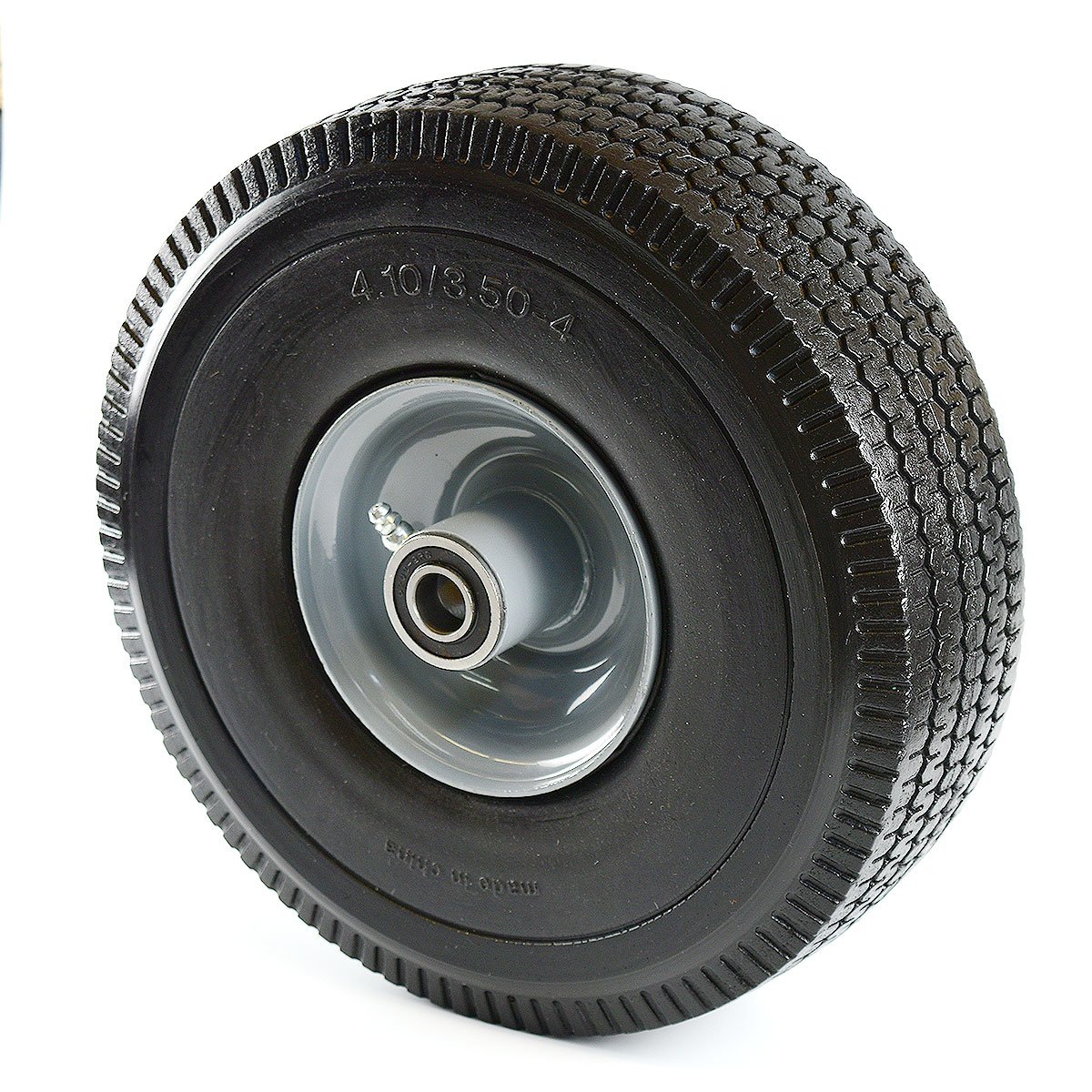 NK WFF8 Heavy Duty 8-Inch Solid Rubber Flat Free Tubeless Hand Truck/Utility Tire Wheel
