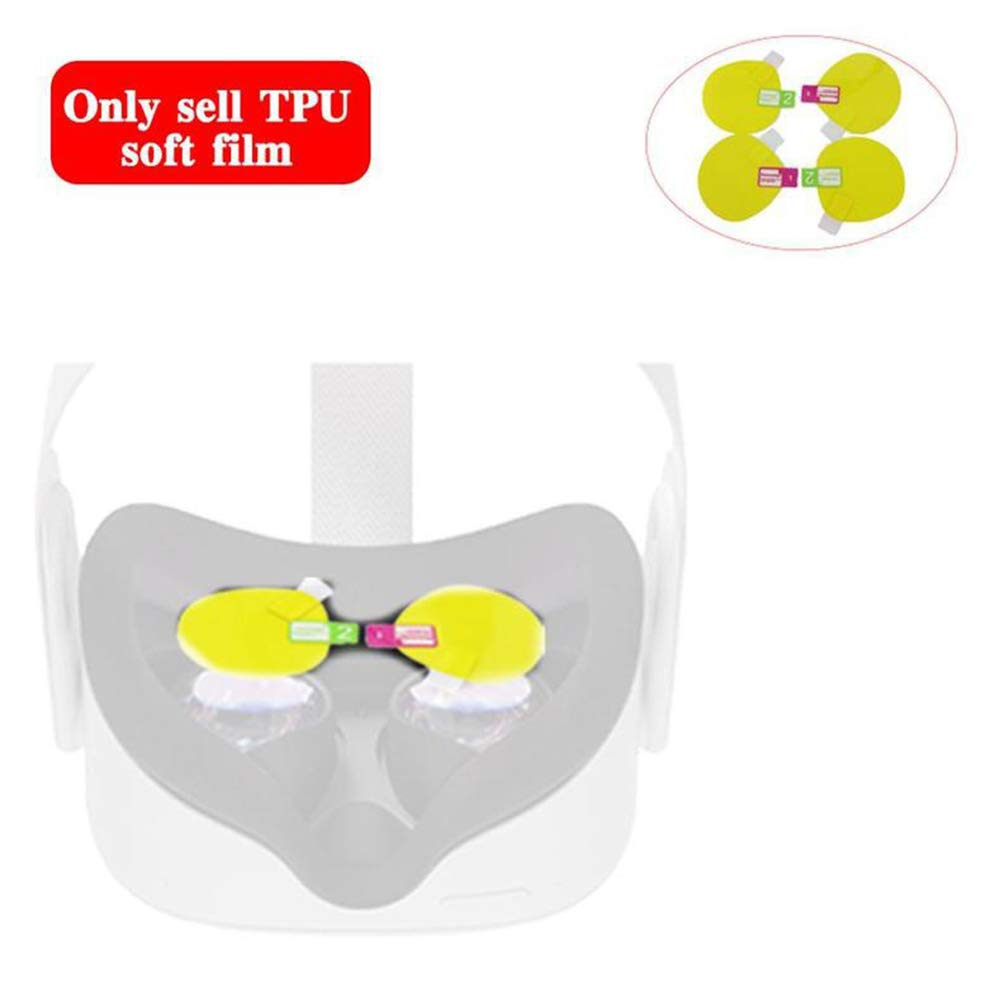 GEZICHTA 4pcs VR Lens Protective Film for Oculus Quest 2, Full Coverage HD Clear VR Lens Film,Anti-scratch,Blue Light Barrier