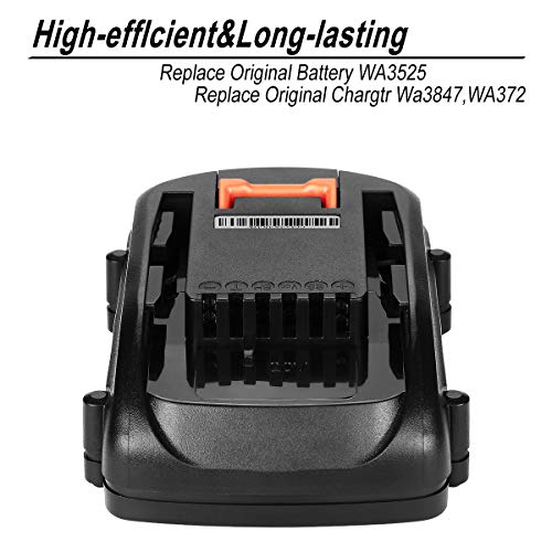 Powilling 2Pack Replacement Battery for Worx 20 Volt Battery Lithium 3.5Ah WA3520 WA3525 WG151s, WG155s, WG251s, WG255s, WG540s, WG545s, WG890, WG891