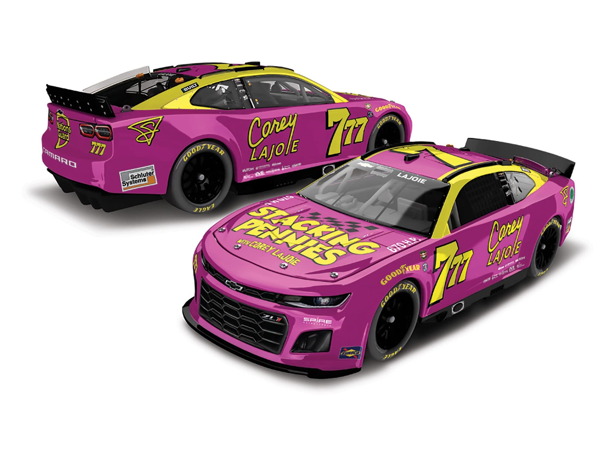 Lionel Racing C Lajoie 1/64 HT Stacking Pennies Throwback 22 Camaro ZL1
