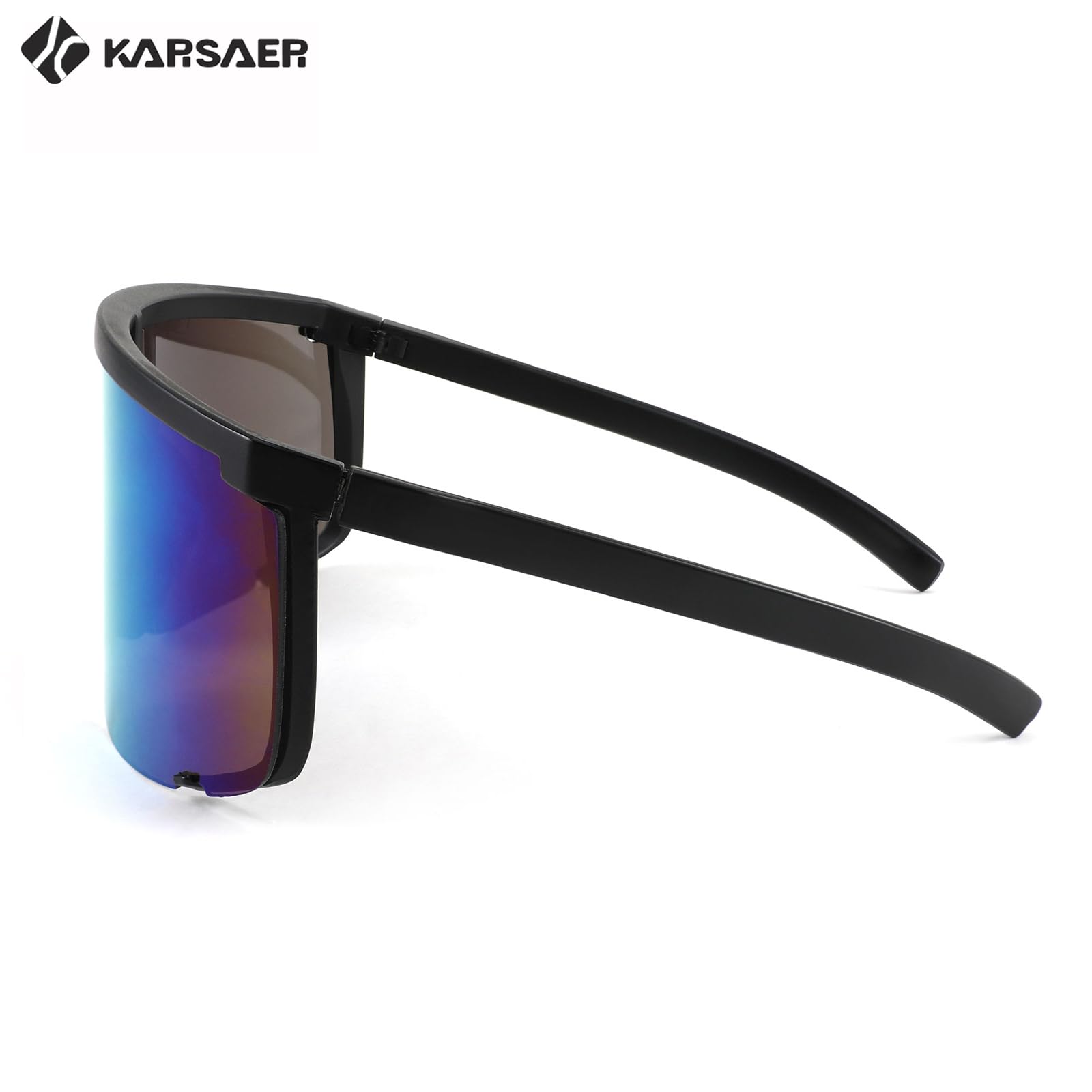 Karsaer Vision Shield Sunglasses for Men Women Oversized Neon 80s 96s Visor Shades Sports Style Outdoor Cycling Ski