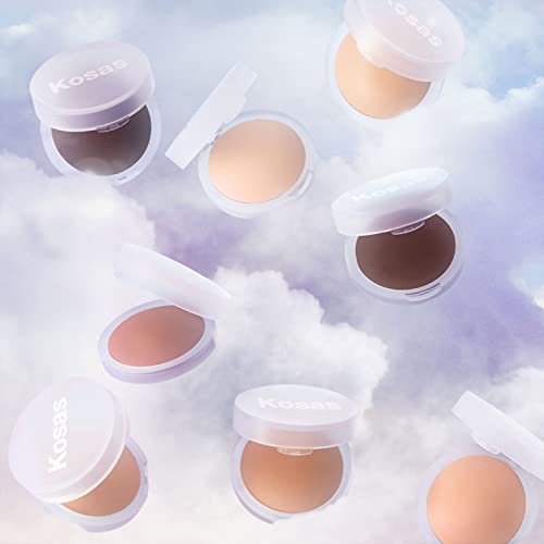 Kosas Cloud Set Face Setting Powder | Smoothing Shine Control, Soft, Sheer Setting Translucent Makeup Finish, Portable & Long-Lasting (Sheer Light Medium)