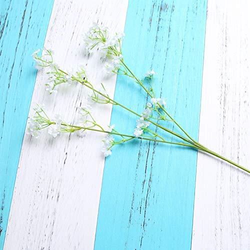 Hauserlin 20 pcs Baby’s Breath Flowers 16" Artificial Gypsophila Bouquets Real Touch Flowers for Wedding Home Garden DIY Décor Hotel Table Decoration