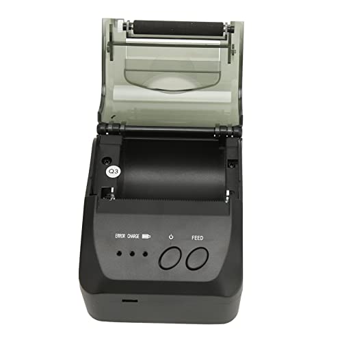 Naroote Portable Receipt Printer, Mini Thermal Printer Automatic Sleep Low Noise Fast Printing for Homes (US Plug)